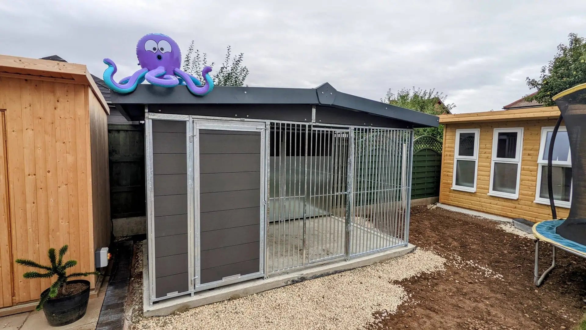 12 X 8 ft Single Eco Thermal Plastic Dog Kennel | Installation Include ...